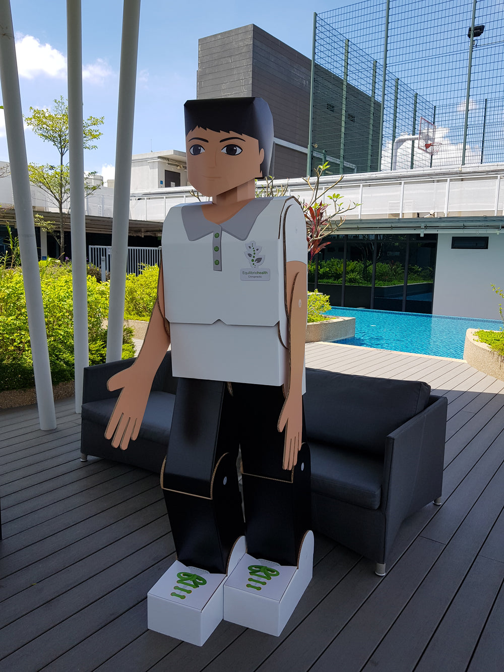 Cardboard Human Mascot