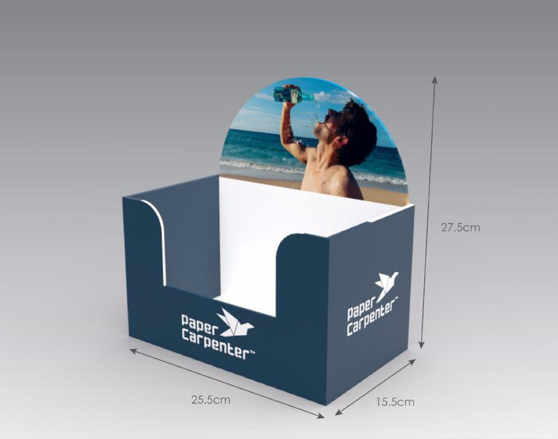 Rectangular Countertop Display with Headboard