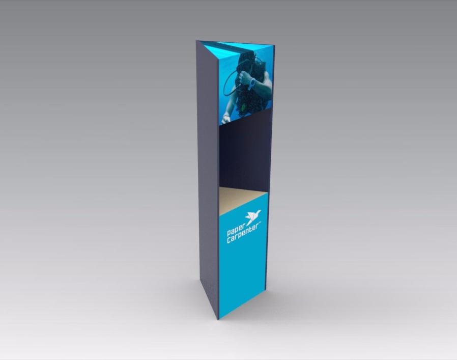 Triangular Totem Floor Display